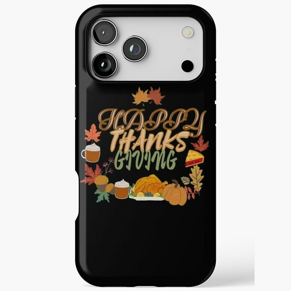 A Happy Thanksgiving with Autumn Leaves and Fall Colors Case for iPhone ...