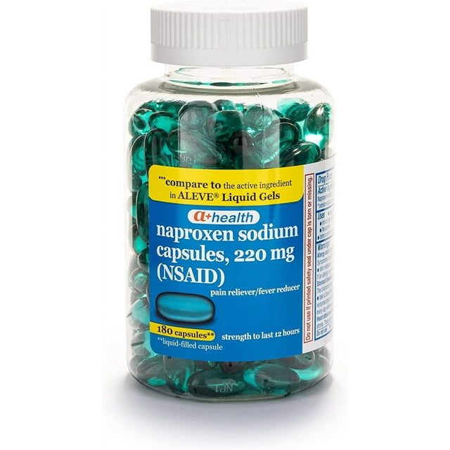 A+Health Naproxen Sodium 220 Mg Capsules, Pain Reliever/Fever Reducer ...