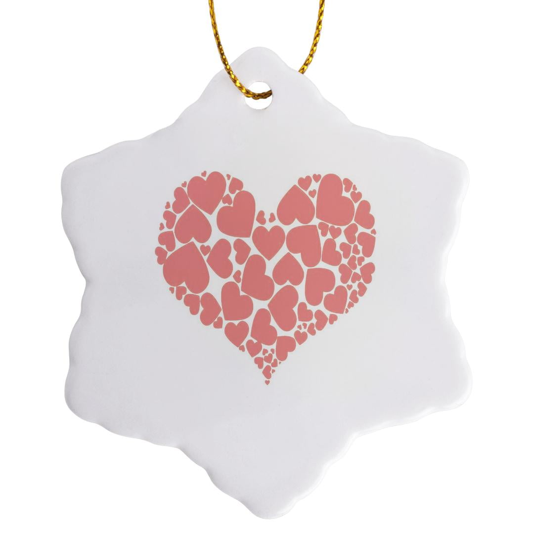 3drose, a Heart of Hearts Romantic Design Monotone Pink, 3 inch ...