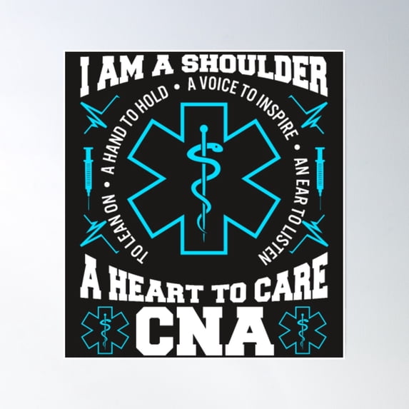 A Heart To Care Cna Nurse Job Poster Wall Art, Modern Wall Decor, 8x12 ...