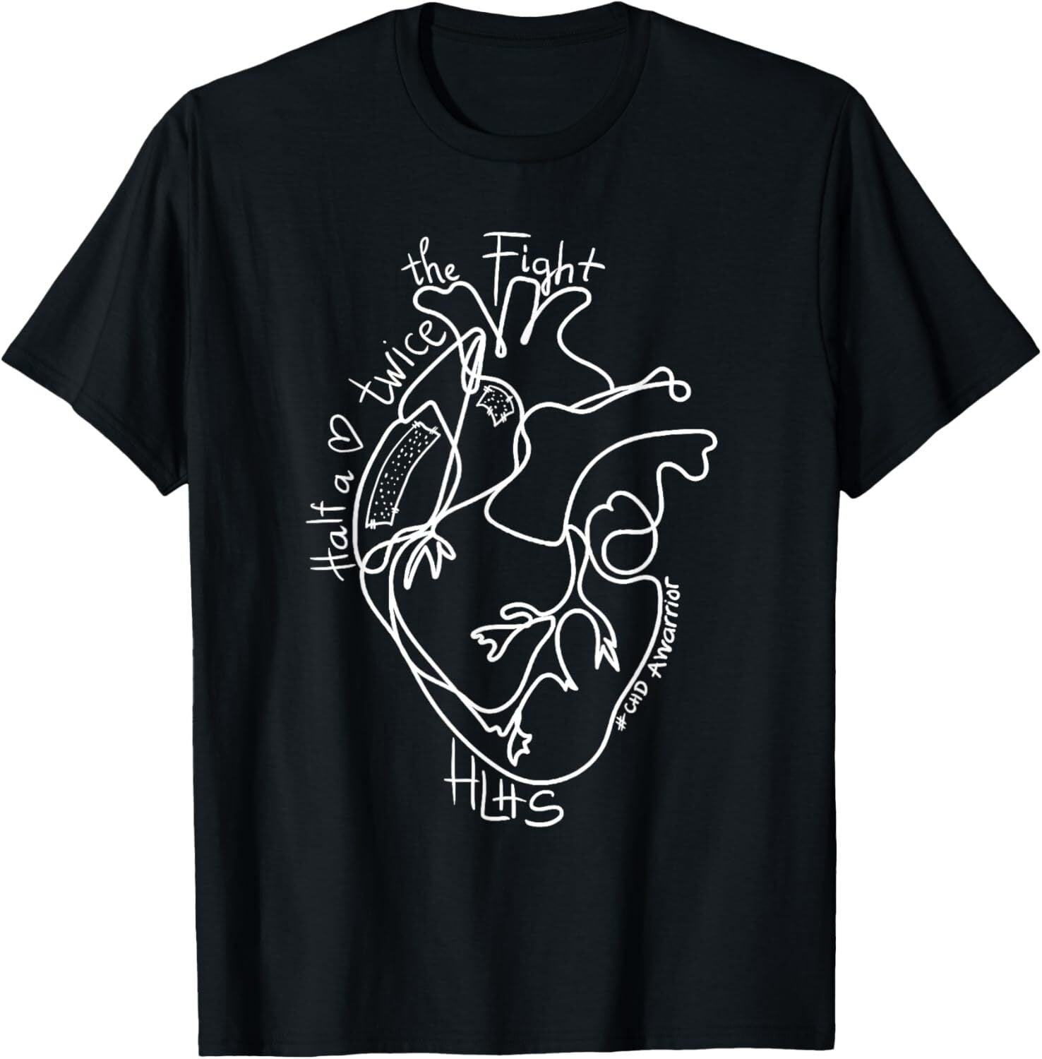 A Heart Warrior Chd Awareness Congenital Disease Hlhs T-Shirt - Walmart.com