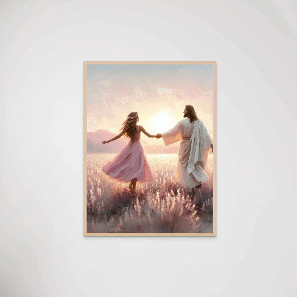 A Helping Hand Christian Art Jesus Helps Woman With Girl Christ Wall ...