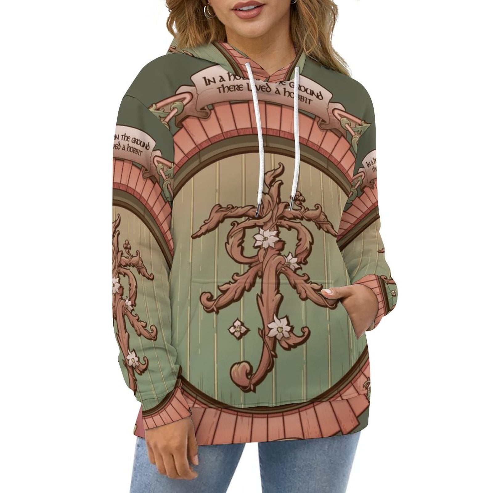 A Hole In The Ground Oversized Hoodie Women Drawstring Sweatshirts ...