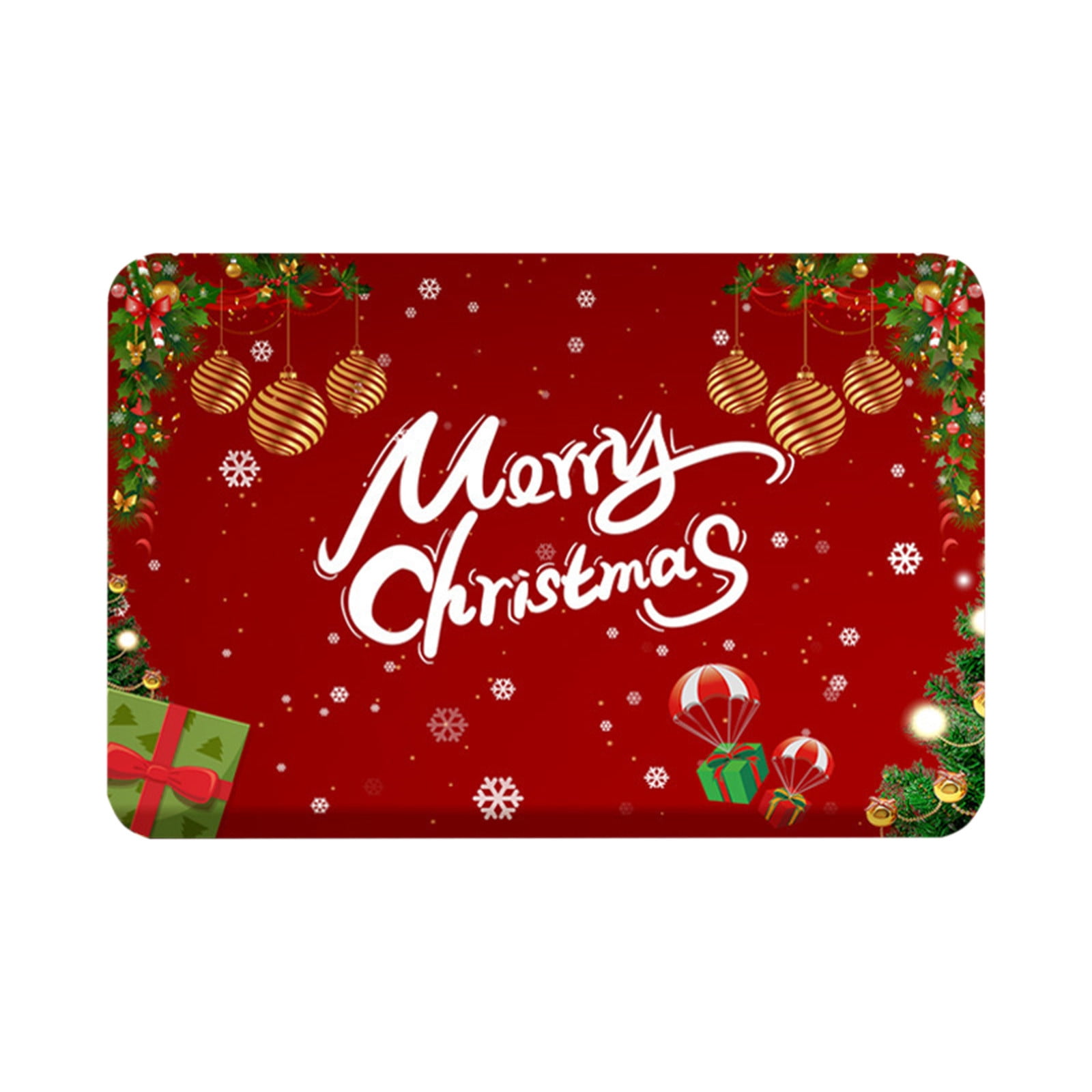 A Holiday Bath Mat With Christmas Designs For Absorbency And Safety Non ...
