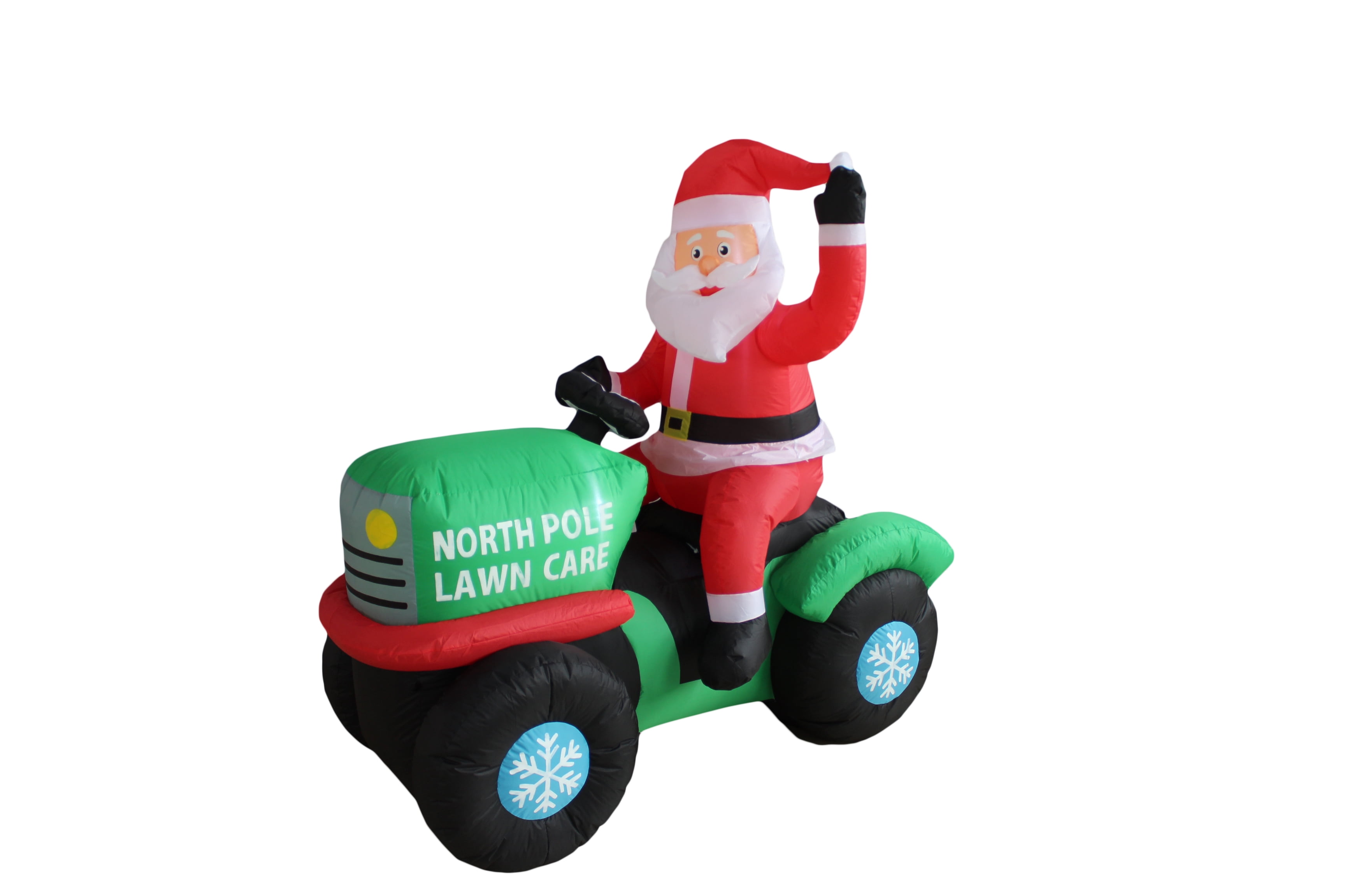 A Holiday Company 5ft Tall North Pole Lawn Care Santa on Lawnmower, 5 ...