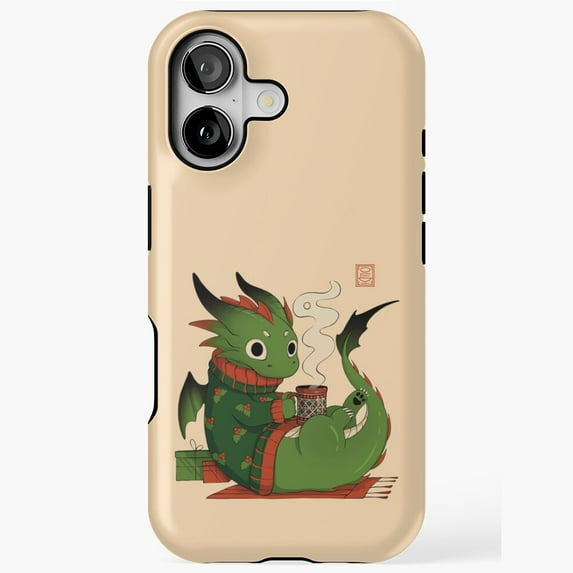 A Holiday Dragon Cheer Protective Case for iPhone 11 12 13 14 15 16 17 ...