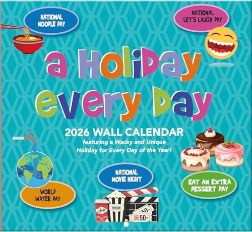 A Holiday Every Day 2026 Full Size Wall Calendar for Planning ...
