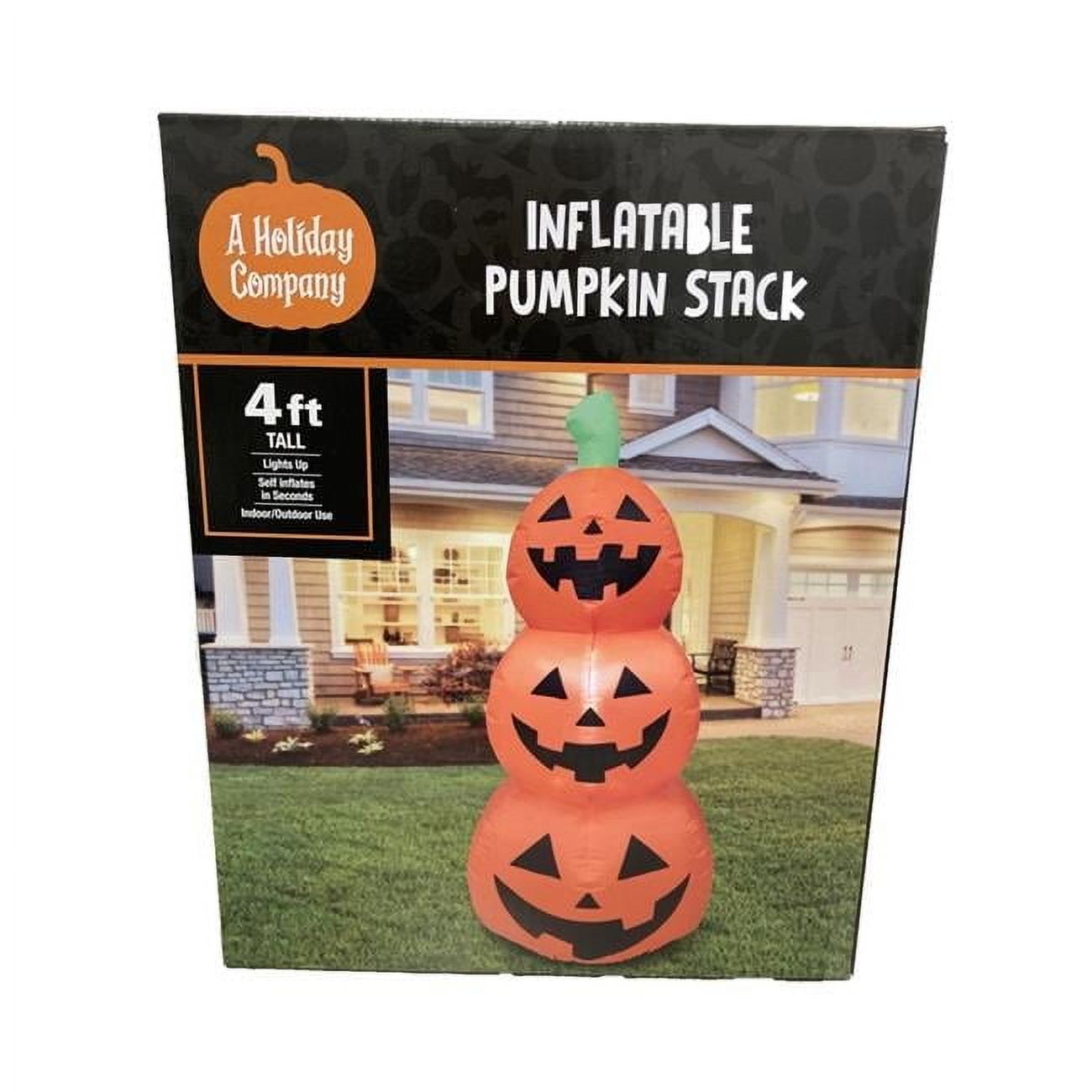 Holiday VAHL20096 4ft Inflatable Pumpkin Stack Decoration for Halloween ...