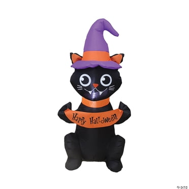 Halloween Inflatable - Pumpkin Cat - 4 ft tall - Walmart.com