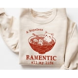 A Hopeless Ramentic TShirt Funny Cat TShirt Retro Graphic Shirt Cat ...