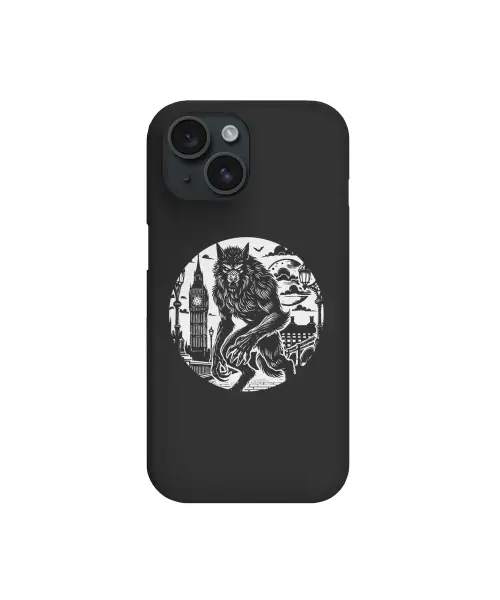 A Howl That Never Fades Werewolf Art Phone Case for iPhone 16 15 14 13 ...