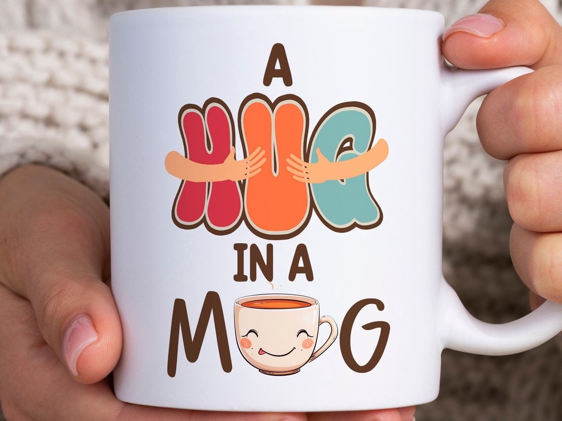 A Hug in a Mug Coffee Cup, Comforting Coffee Cup, Warm Embrace, Long ...