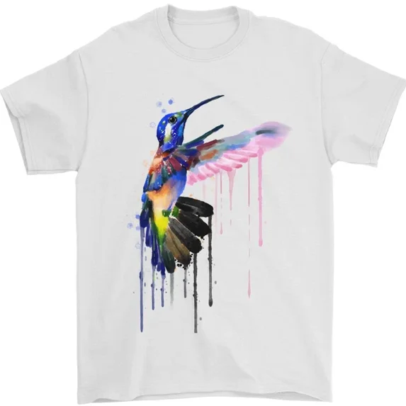 A Hummingbird Watercolour Bird T-Shirt - Walmart.com