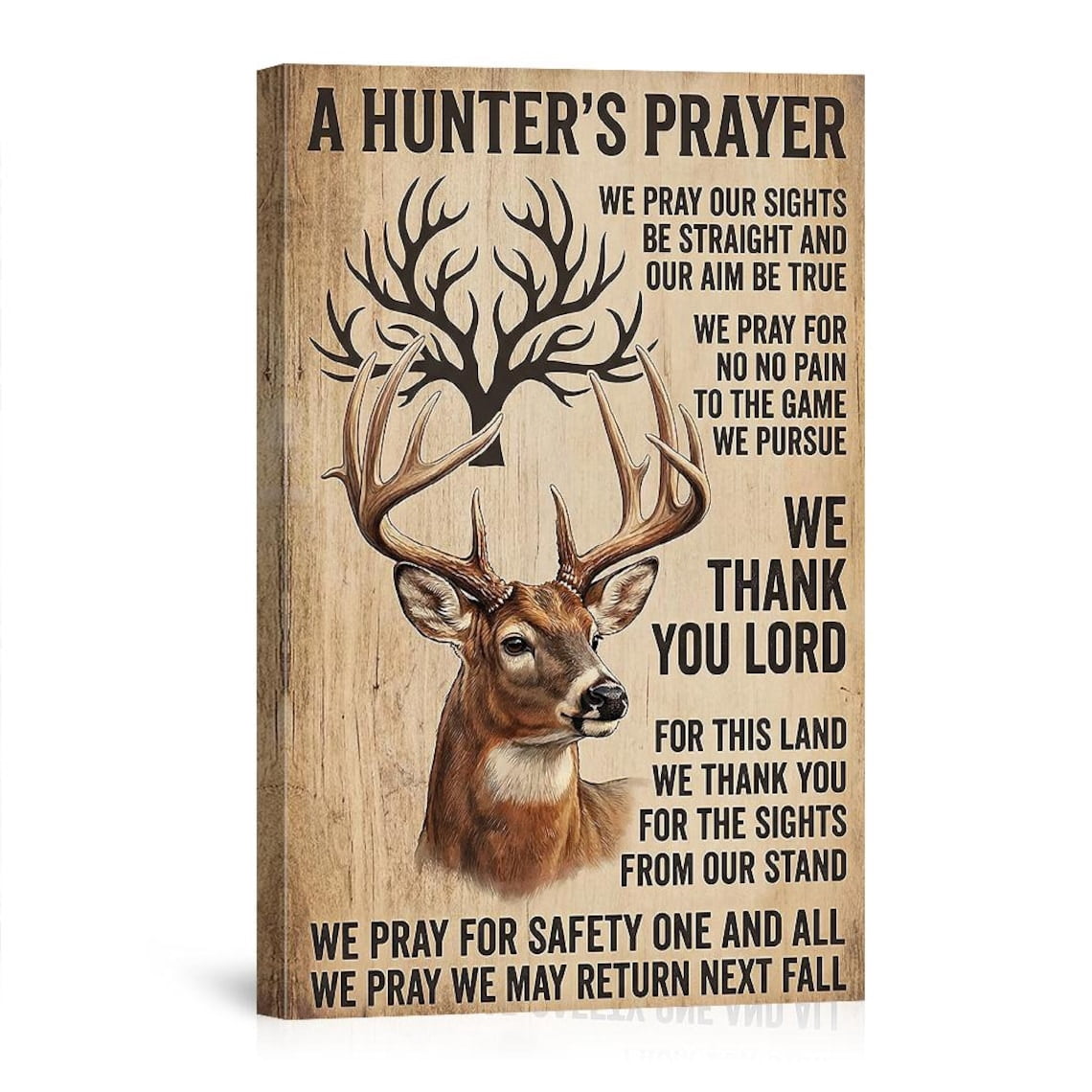 A Hunter S Prayer Deer Whitetail Buck Hunting Religious For Bedroom ...
