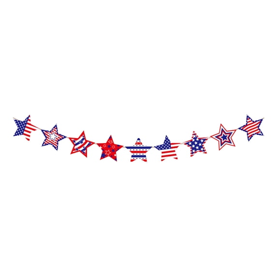A Independence Day Party Decorations Patriotic Flag Bunting Fabric ...