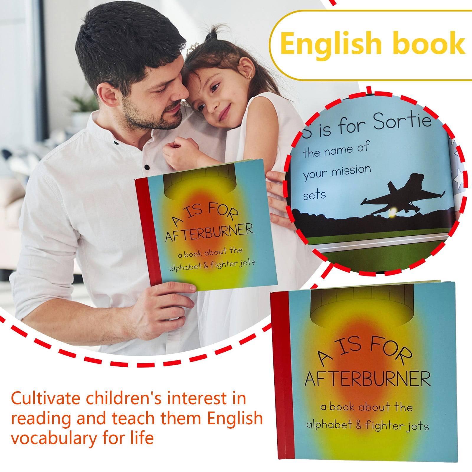 A Is for Afterburner: A Book About The Alphabet & Fighter Jets,Toddler ...