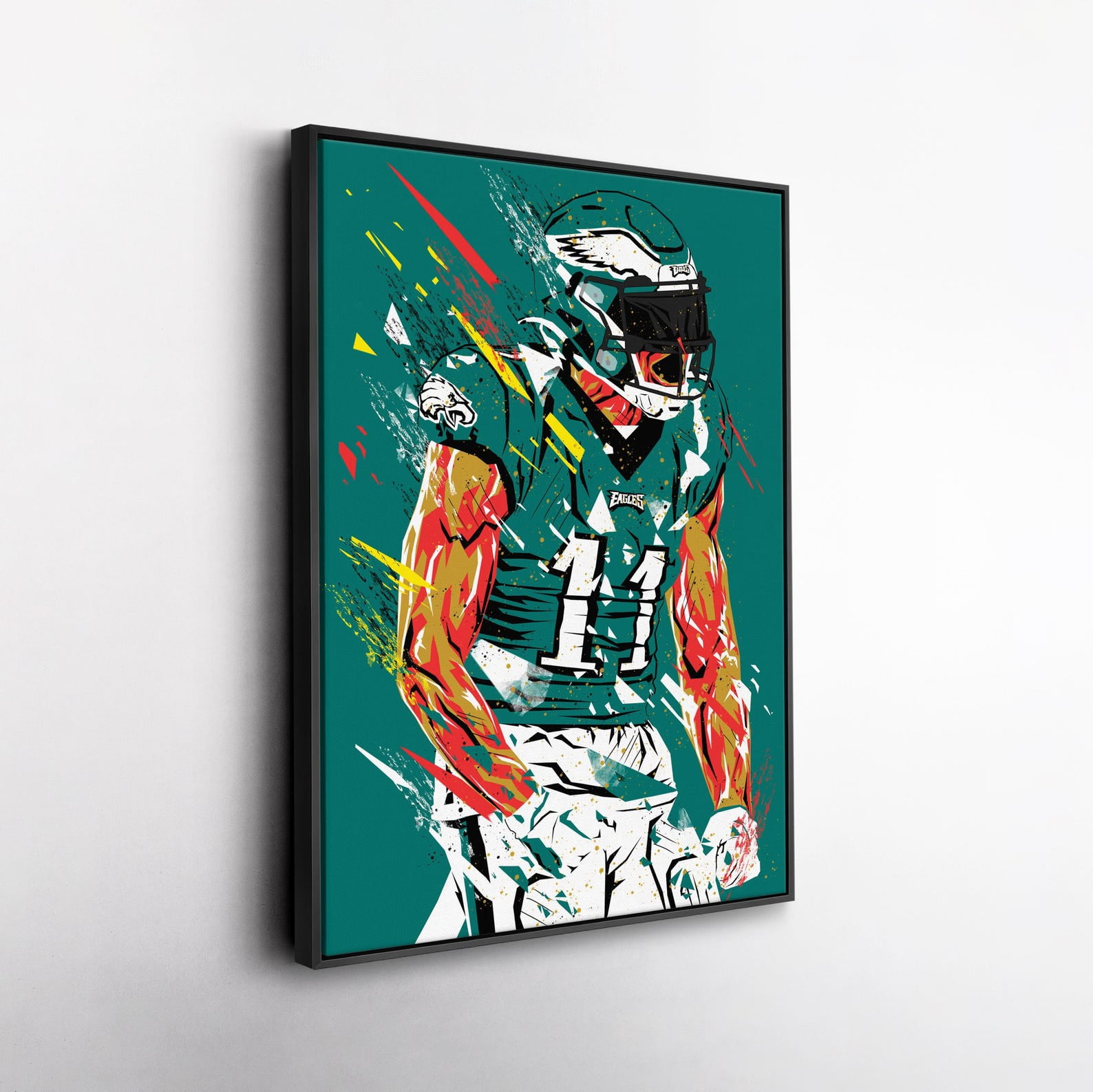 A.J. Brown - Explosive Playmaker Pop Art Poster Style Aggressive Field ...