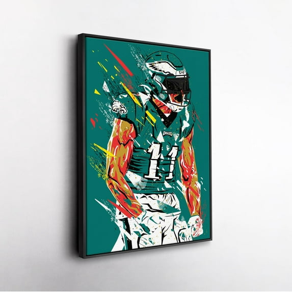 A.J. Brown - Explosive Playmaker Pop Art Poster Style Aggressive Field ...