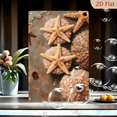 A. K. L. Sea Urchins and Starfish on Rusty Metal 8x12 Inches Wall Art ...
