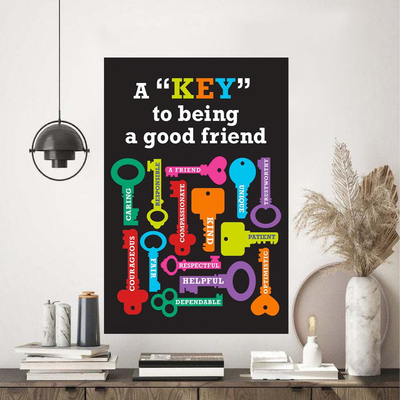 A Key To Being A Good Friend Poster Best Friend Poster 16 x 24 Inch ...