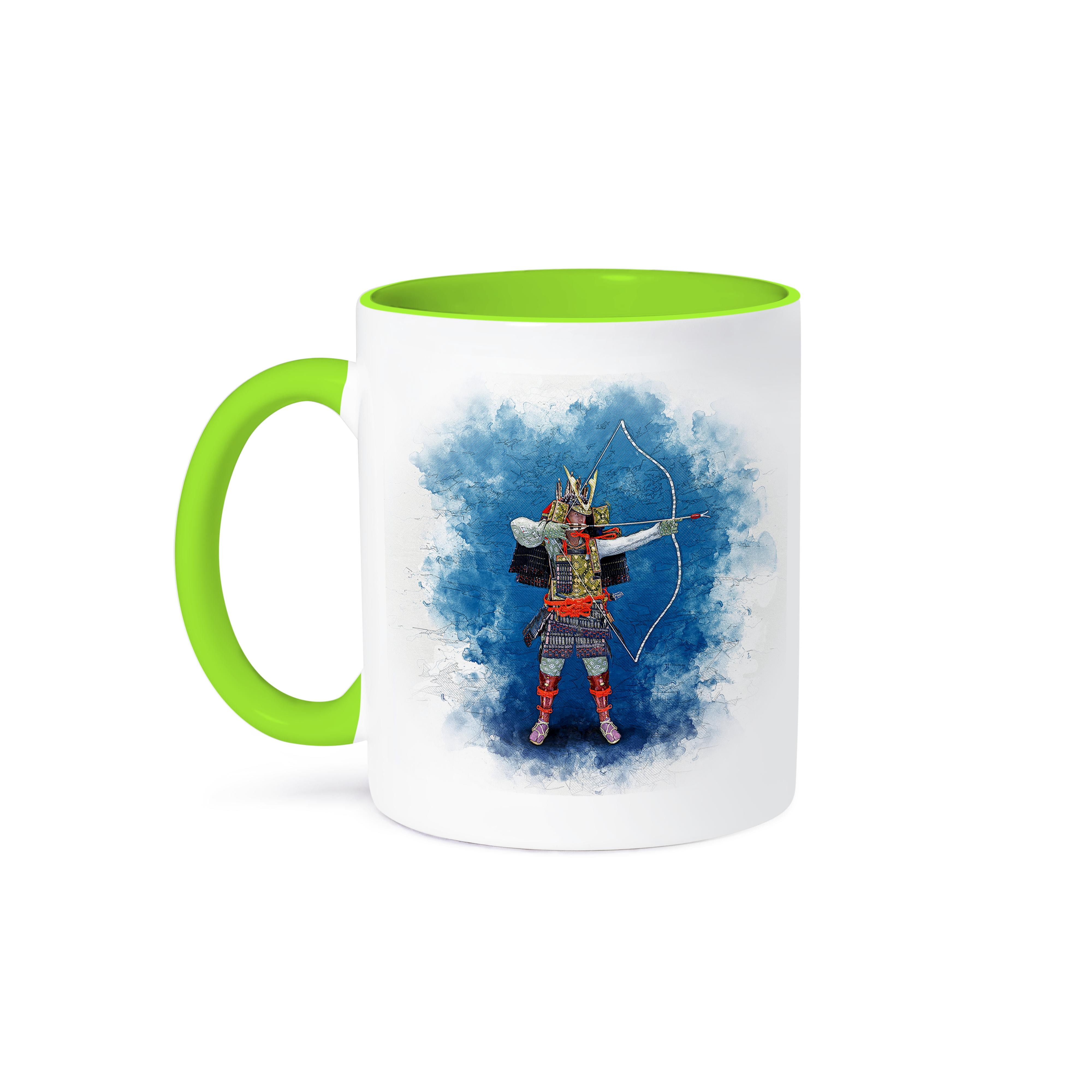 A Kibamusha Samurai Archer Drawing A Bow About To Fire An Arrow, 15oz ...