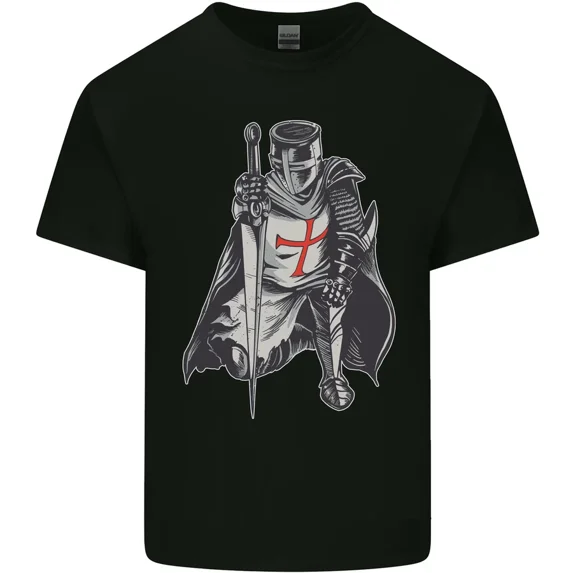 A Knights Templar St Georges Day England Historic Crusader Cotton Tee ...