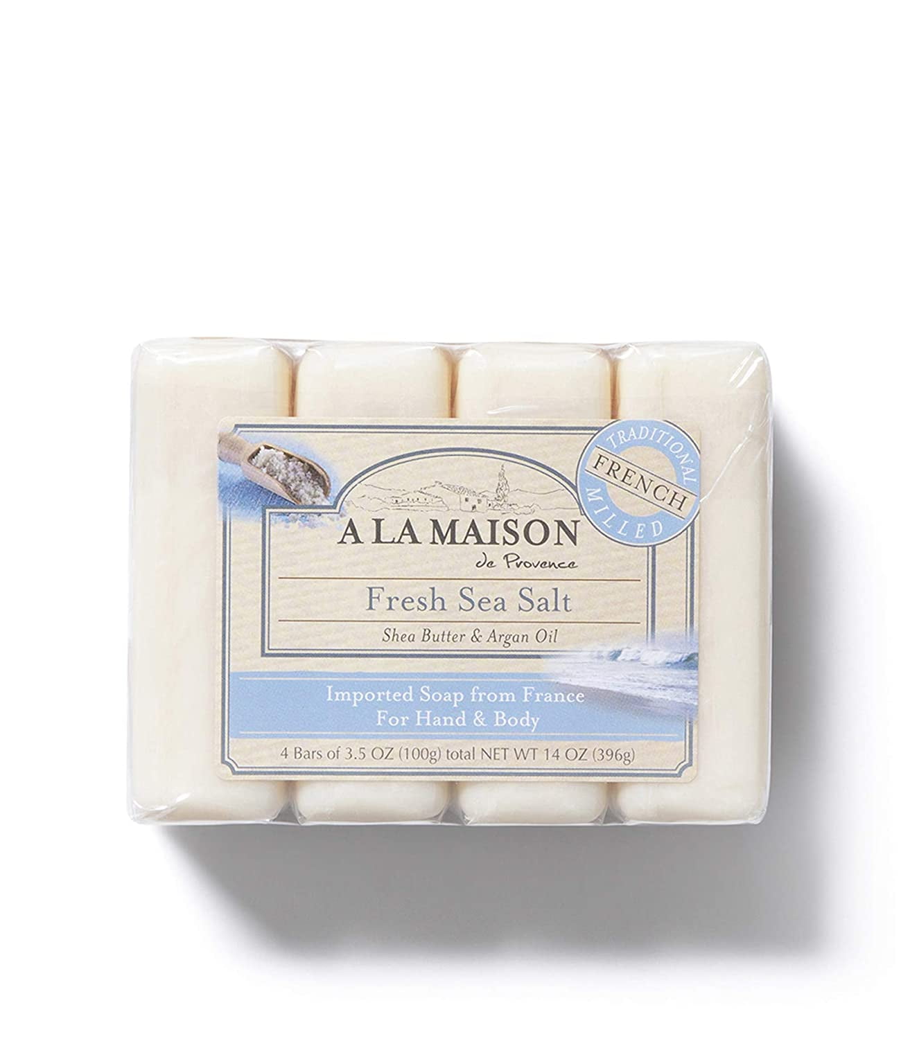 A LA MAISON Fresh Sea Salt Bar Soap - Triple French Milled Natural ...