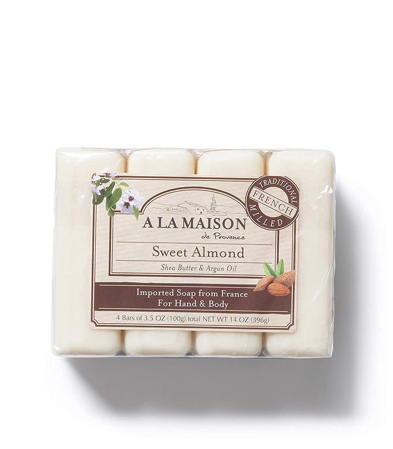 A LA MAISON Sweet Almond Bar Soap - Triple French Milled Natural ...