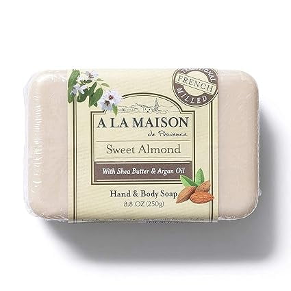 A La Maison French Milled Hand & Body Bar Soap Sweet Almond -- 8.8 oz ...