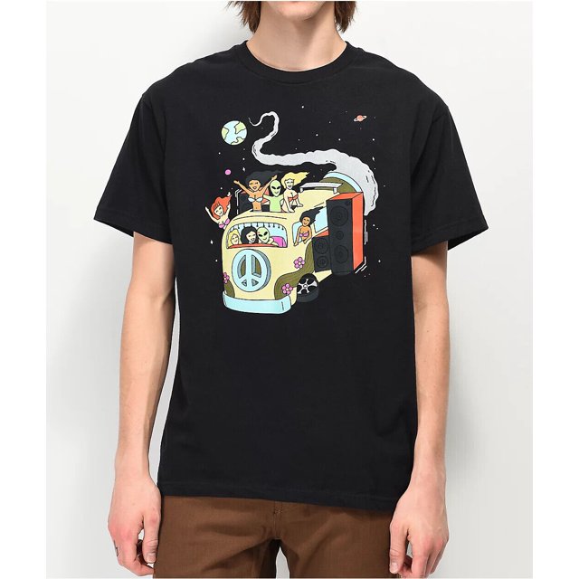 A-Lab Mens Take A Ride Alien Bus Funny Black T-Shirt New S, M, L, XL ...