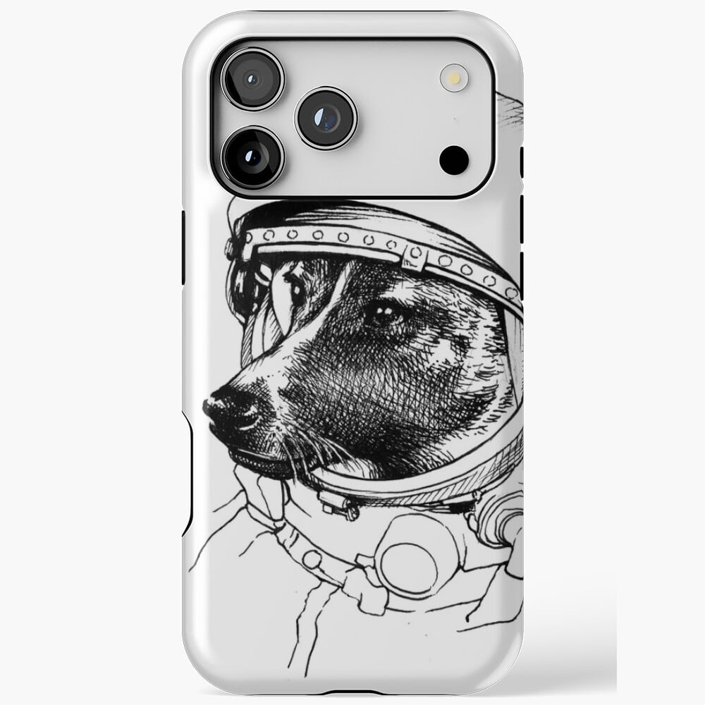 A Laika Space Traveler Themed Historical Dog Art iPhone 11 through 17 ...