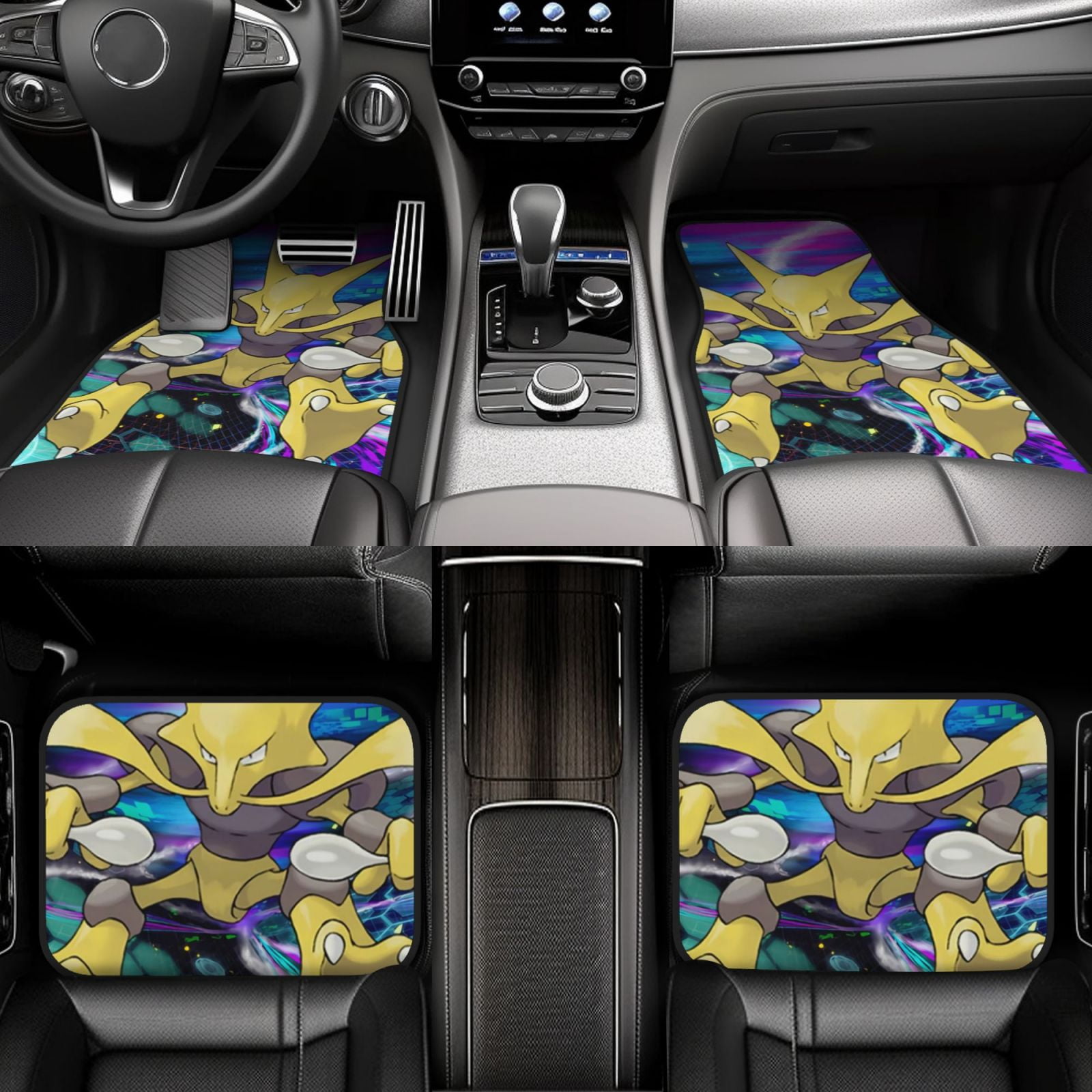 A-Lakazam Set Of 4 Universal Front And Rear Floor Mats With Non-Slip ...