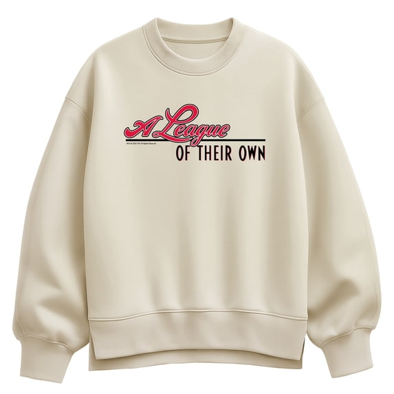A League Of Their Own - Logo - Women's Oversized Fleece Crew Sweatshirt ...