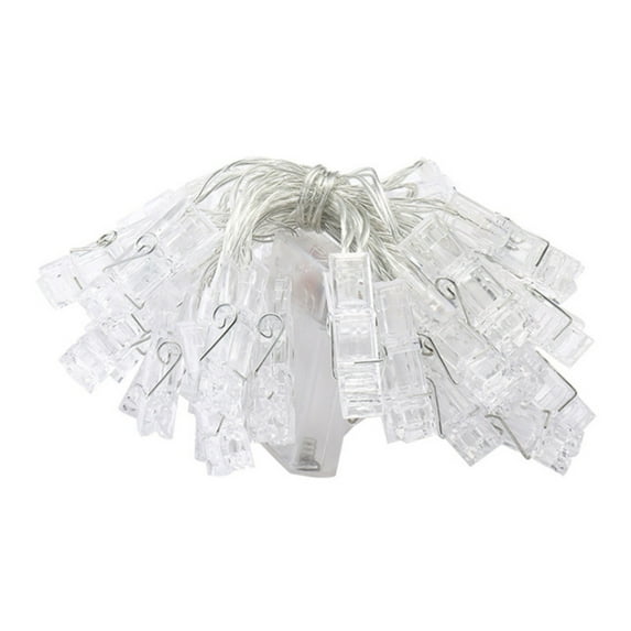 A Led Photo Clip Light String, 1.5M 10 Lights Battery Powered For Room ...
