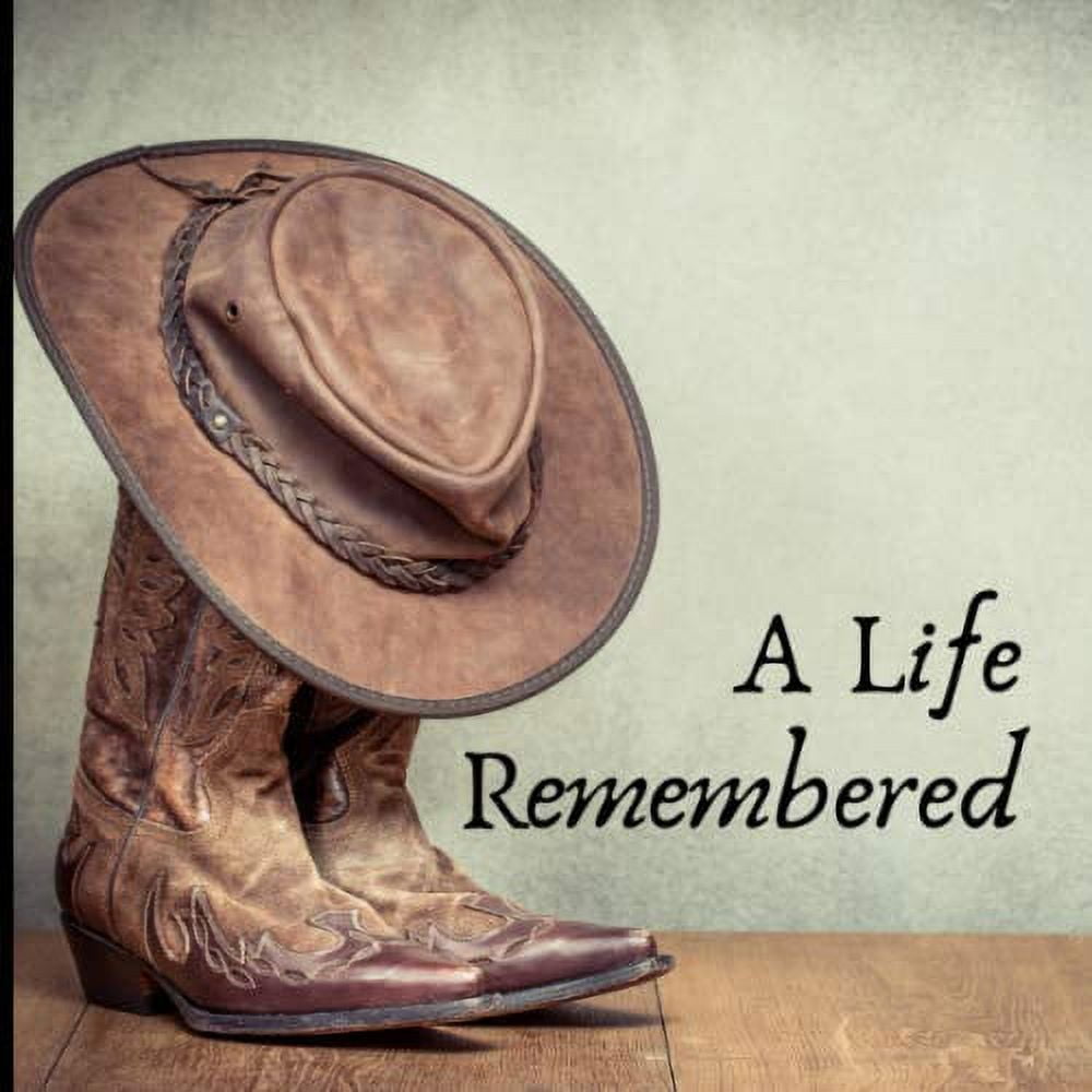 Pre-Owned A Life Remembered: Guest Book for Funeral and Memorial Services, 300 Guests, Cowboy ...