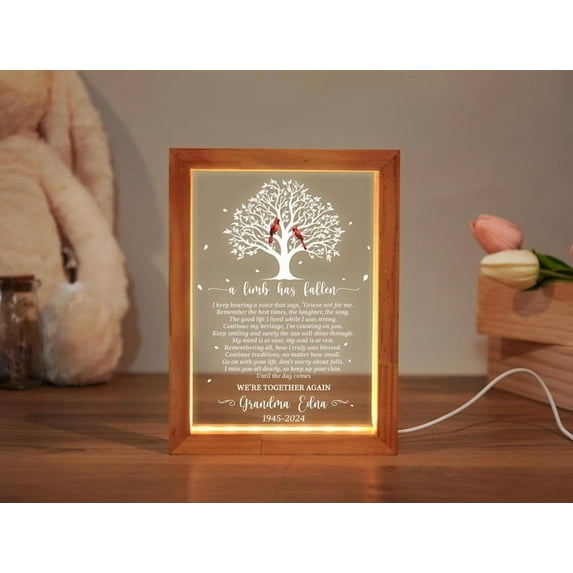 A Limb Has Fallen Memorial Night Light, In Loving Memory Sympathy Gift ...