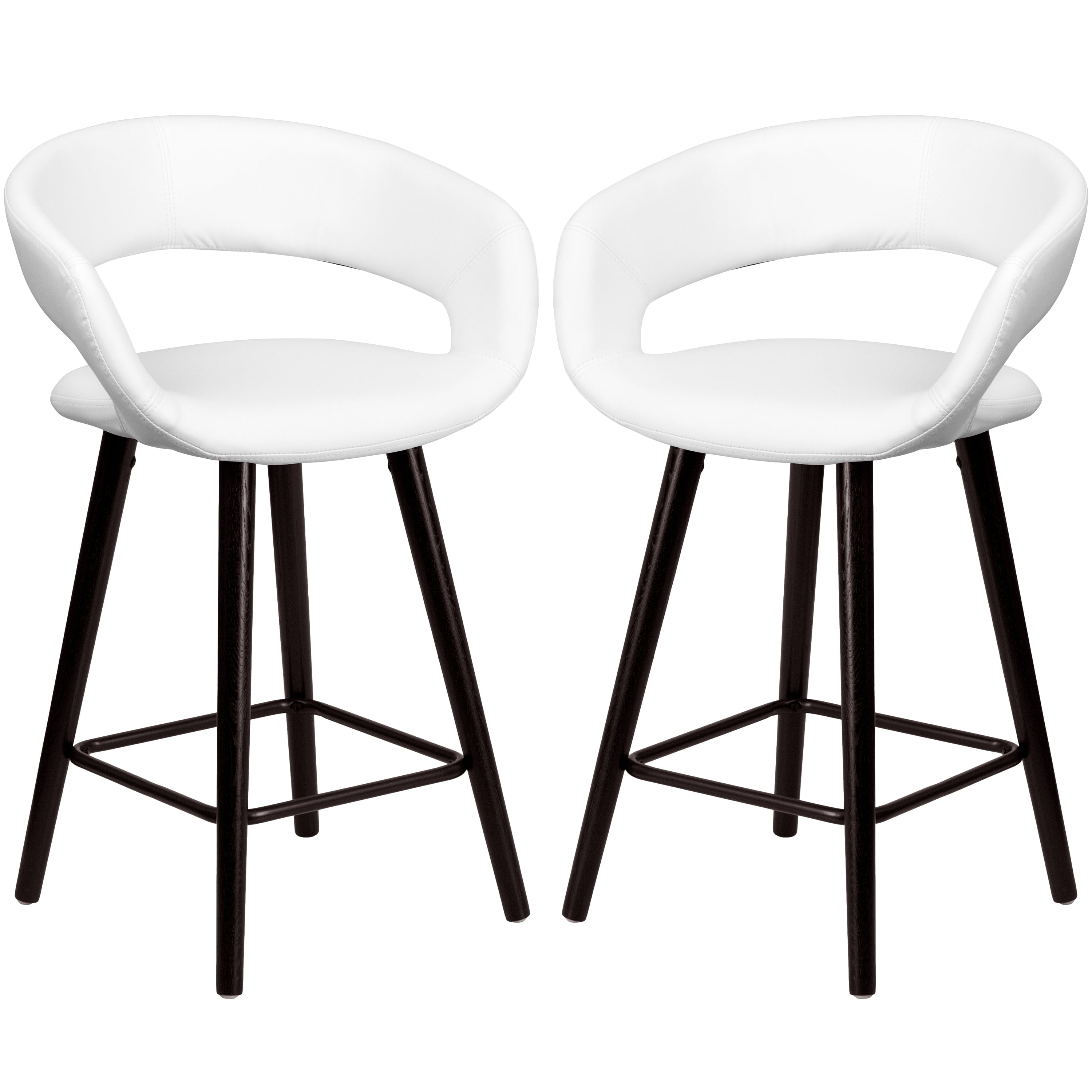 A Line Furniture Sleek White Rounded Floating Back Design Counter ...