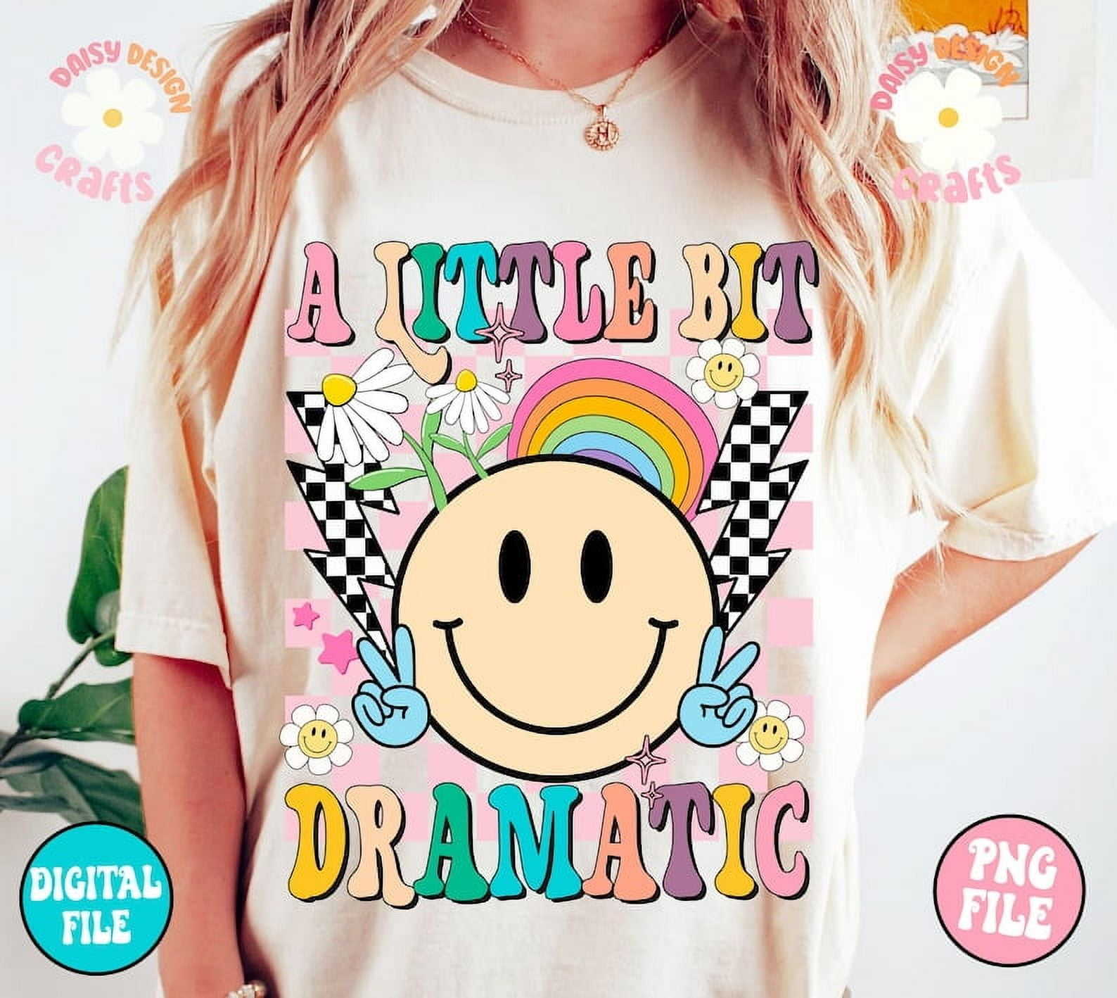 A Little Bit Dramatic T-shirt, Girl shirt, Retro Groovy Shirt, Svg for girl, retro groovy ...