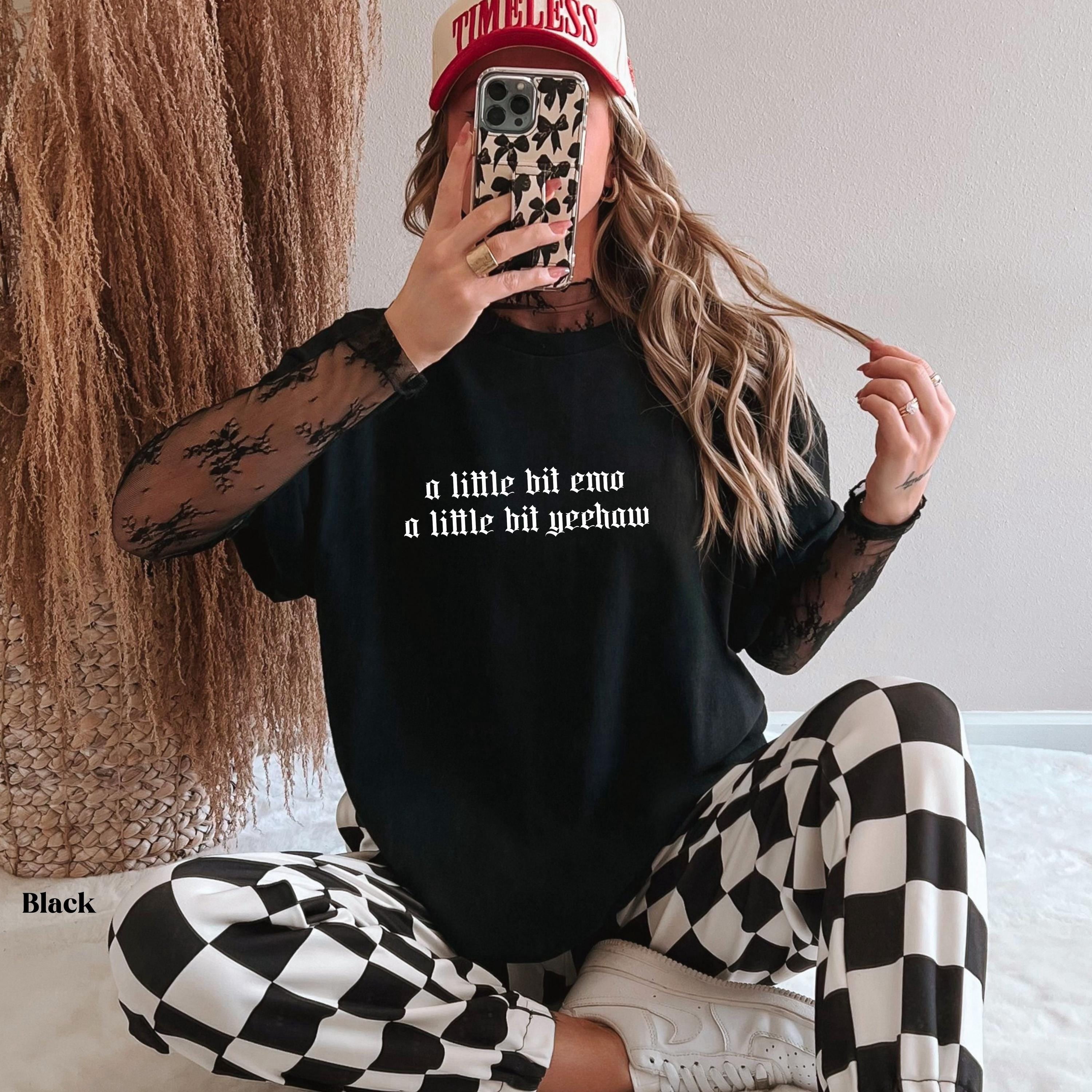 A Little Bit Emo A Little Bit Yeehaw Shirt, Funny Western Graphic Tee ...