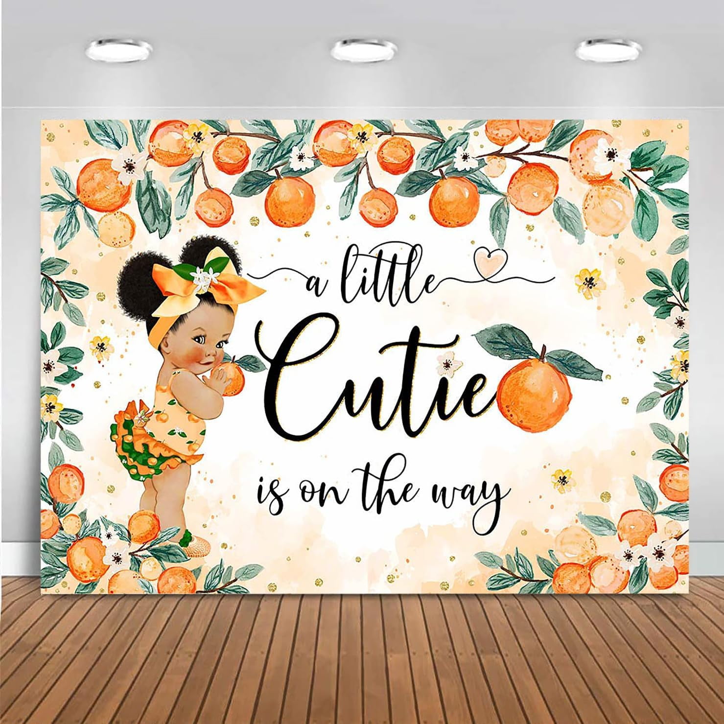 A Little Cutie is On The Way Baby Shower Backdrop Royal Cutie Princess ...