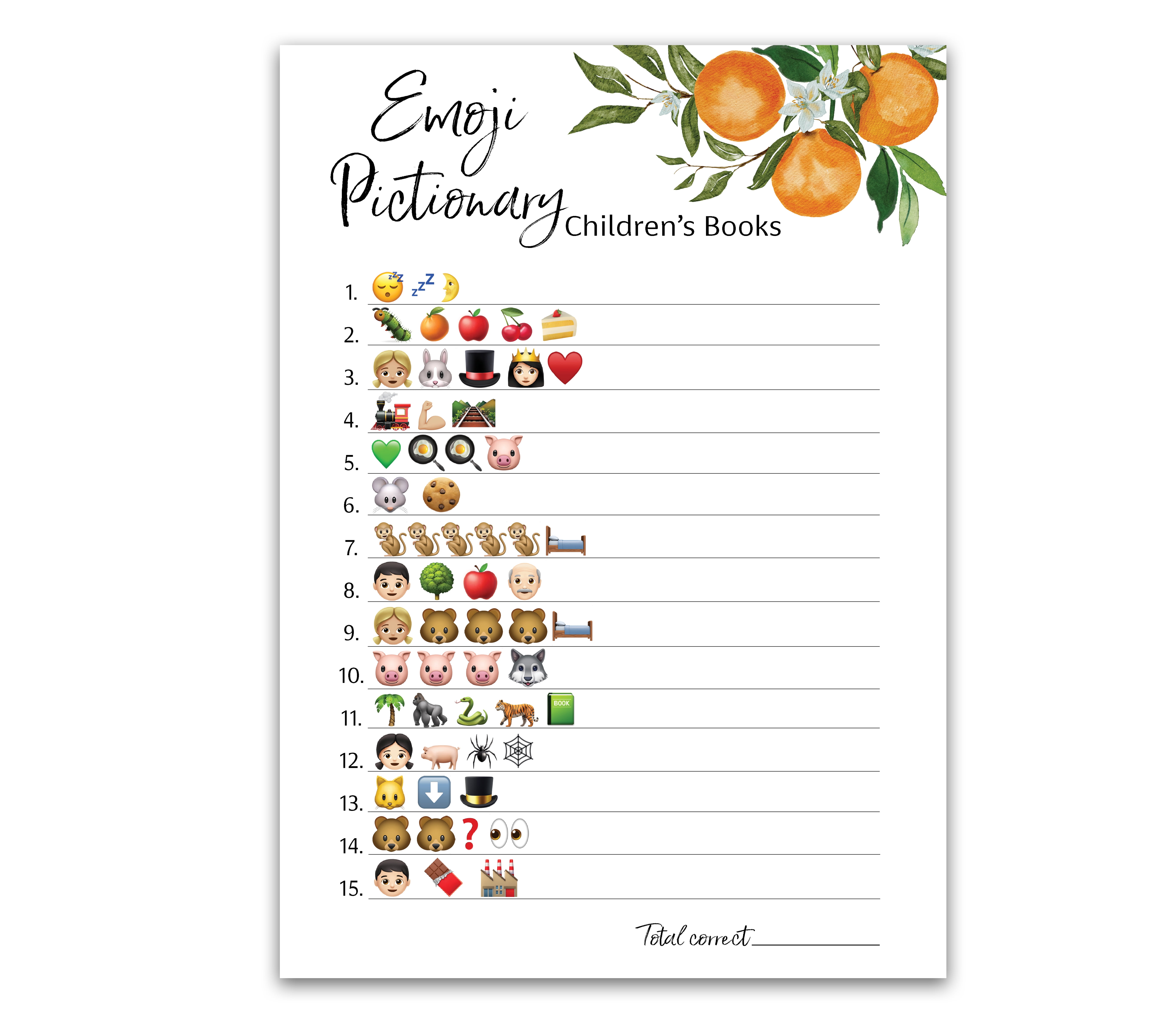 A Little Cutie Theme Emoticon Baby Shower Game — Pack of 25 ...
