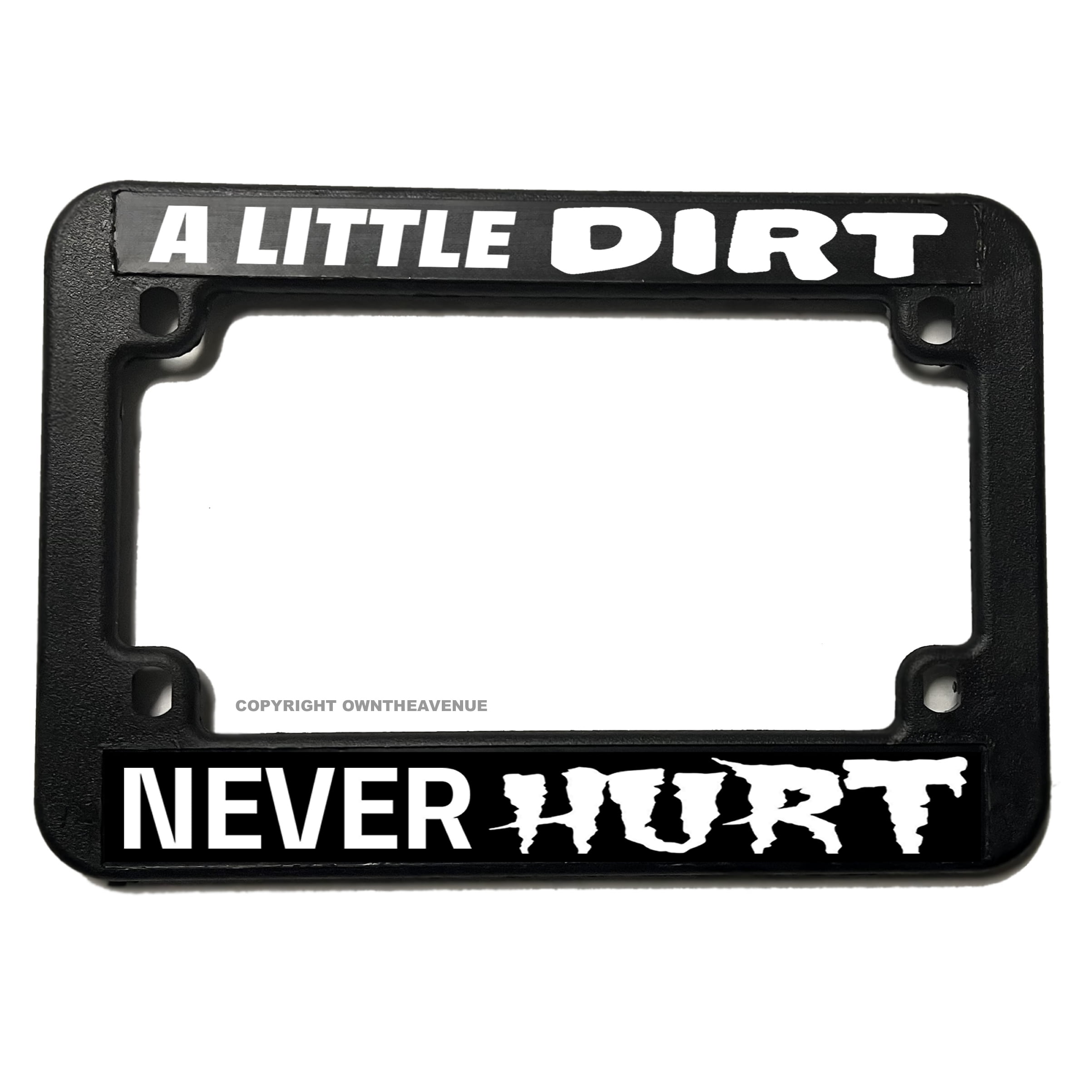 A Little Dirt Funny Joke Dirt Bike Off Road License Plate Frame ...