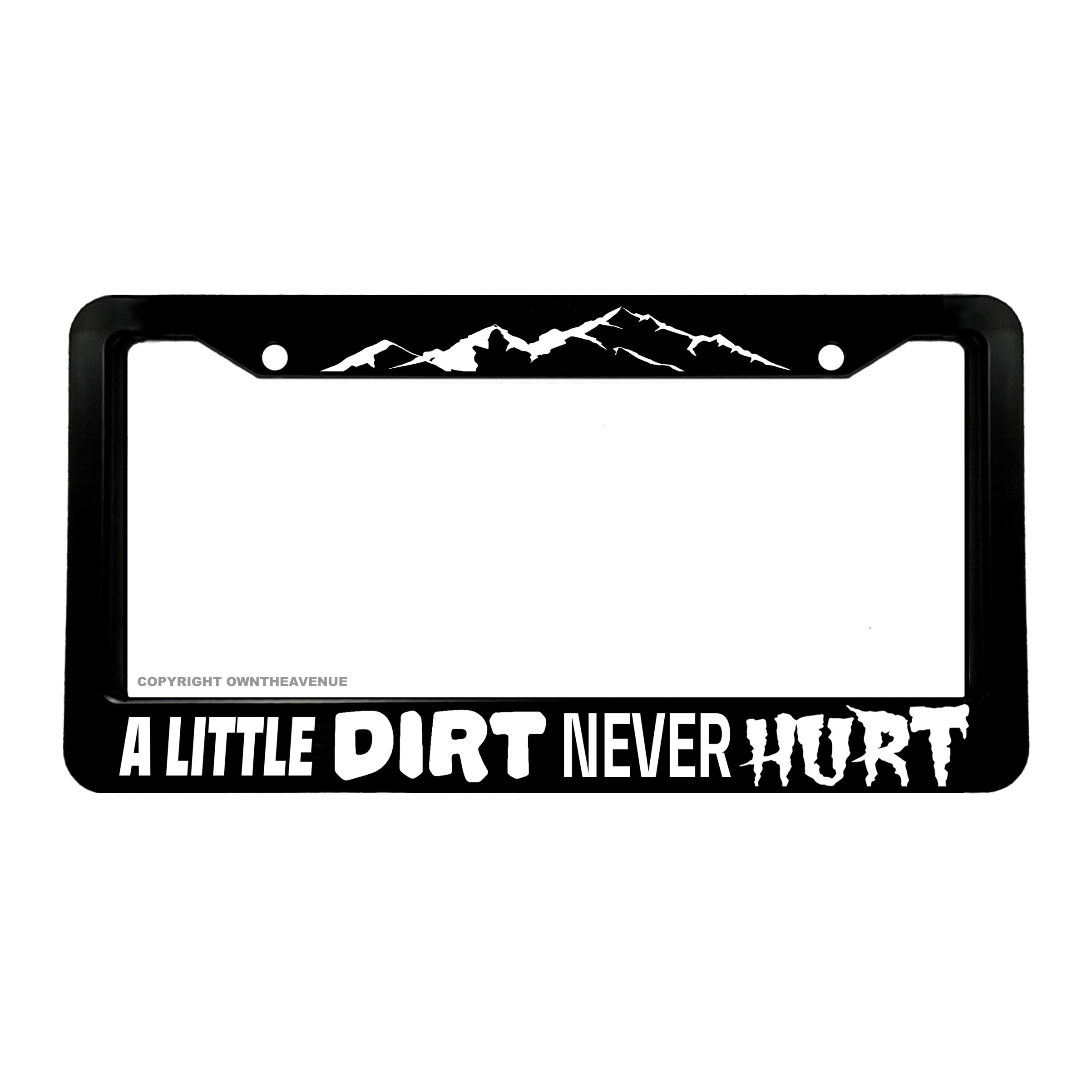 A Little Dirt Funny Joke Off Road Lifted Truck 4x4 License Plate Frame ...