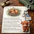 A Little Highland Cow For You Keychain, 3D Cow Keychain Resin Charm ...