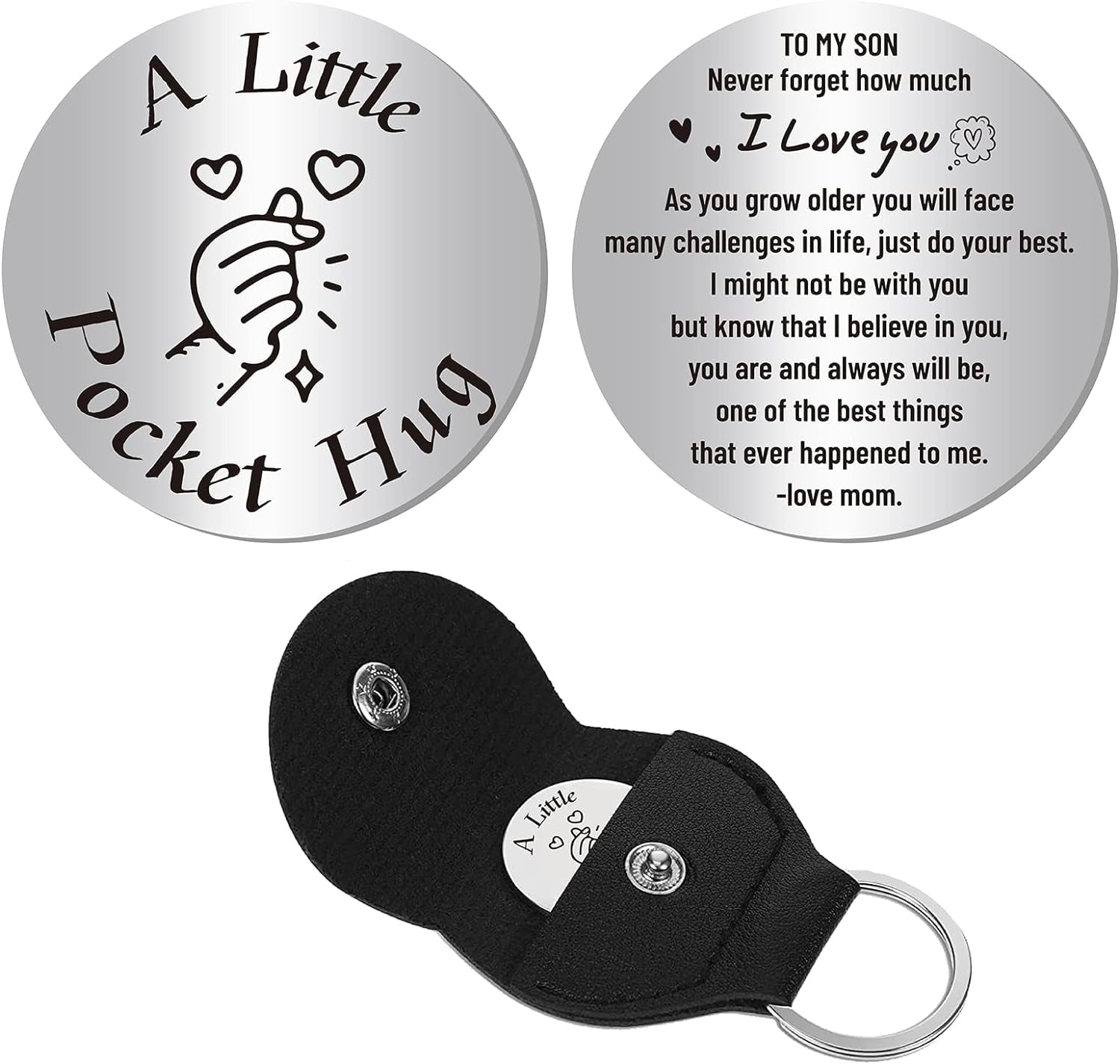 A Little Pocket Hug Token Long Distance Relationship Keepsake Stainless ...