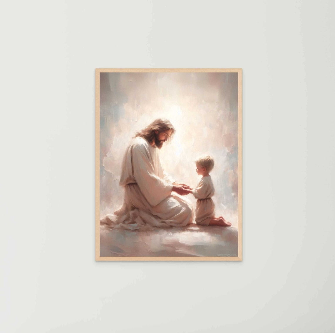 A Little Prayer Christian Art Jesus Praying With Boy Picture Of Christ ...