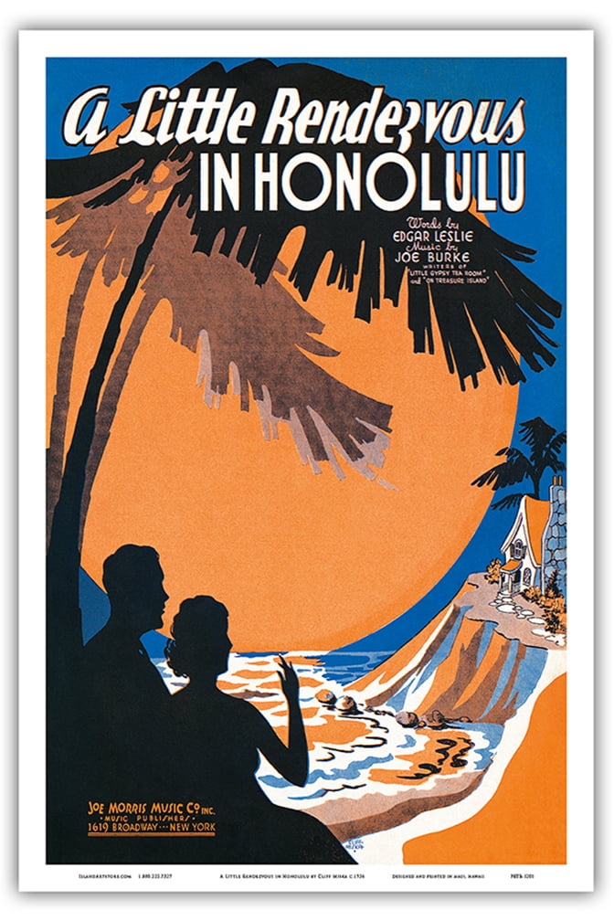 A Little Rendezvous In Honolulu Vintage Hawaiian Sheet Music By Cliff