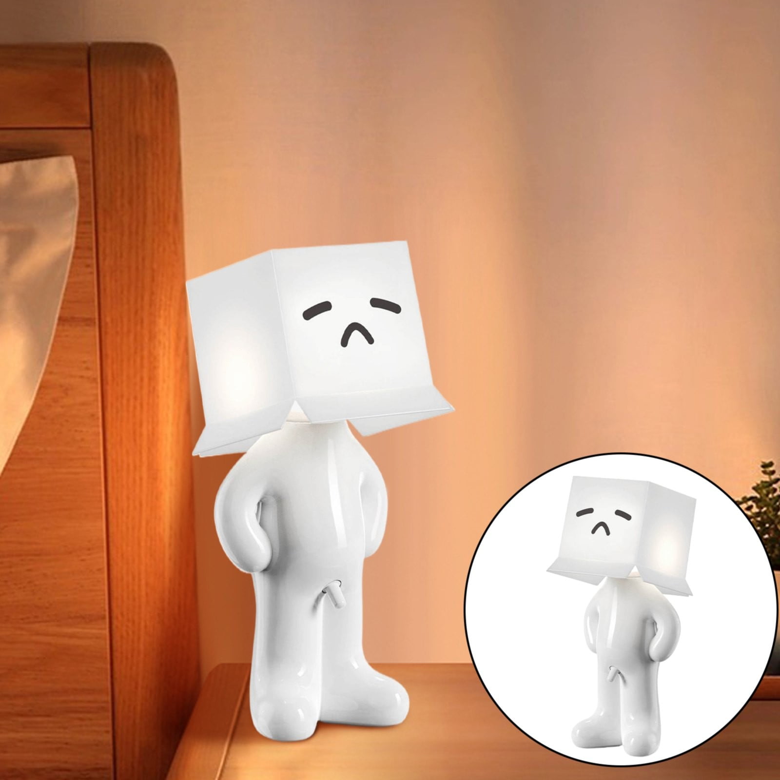 A Little Shy Man Lamp, Creative Small Night Light Led Plug-In Table ...
