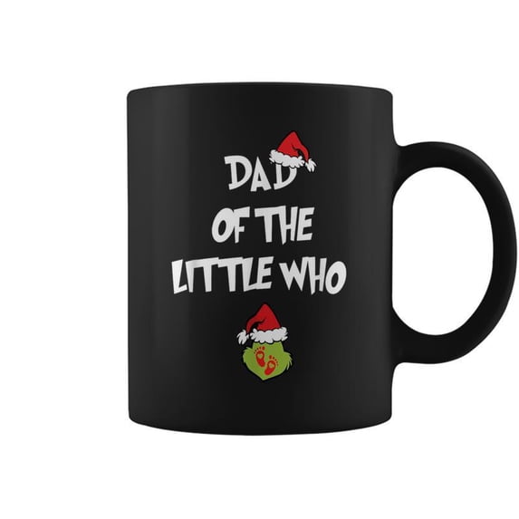 A Little Who Is Due Christmas Pregnancy Couples Matching Coffee Mugs ...