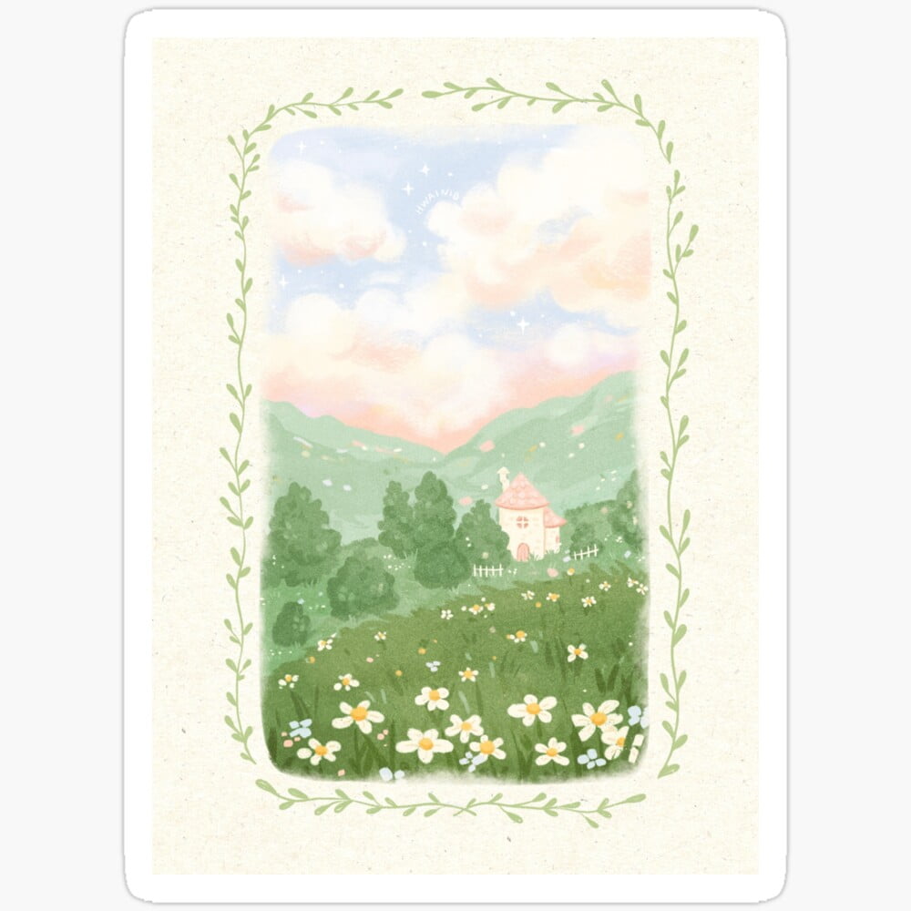 A Lone House In The Valley Sticker Phone Decal Water Bottle Stickers ...